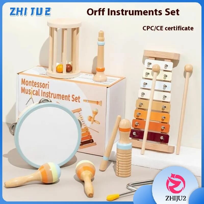 Набор деревянных ударных инструментов Монтессори для детей 3-6 лет