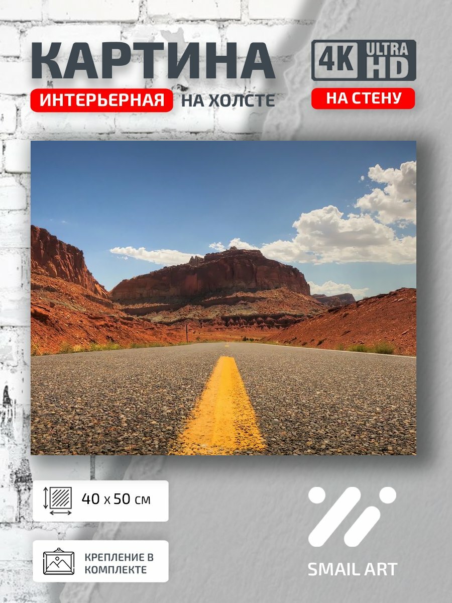 Картина на холсте интерьерная 40 на 50 на стену Сша usa для кабинета пейзаж интерьер декор