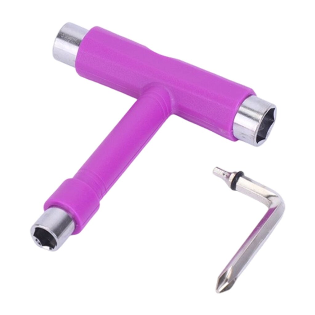 Т-образный ключ для инструмента для скейтбординга-фиолетовый