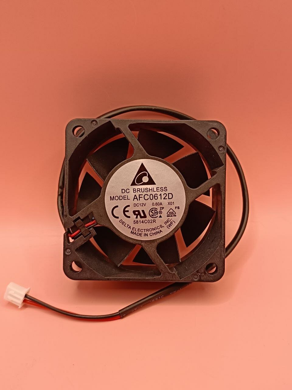 Вентилятор 60х60х25 мм, Bitmain DELTA, AFC0612D, 1 шт, 0.6 A, 2-pin