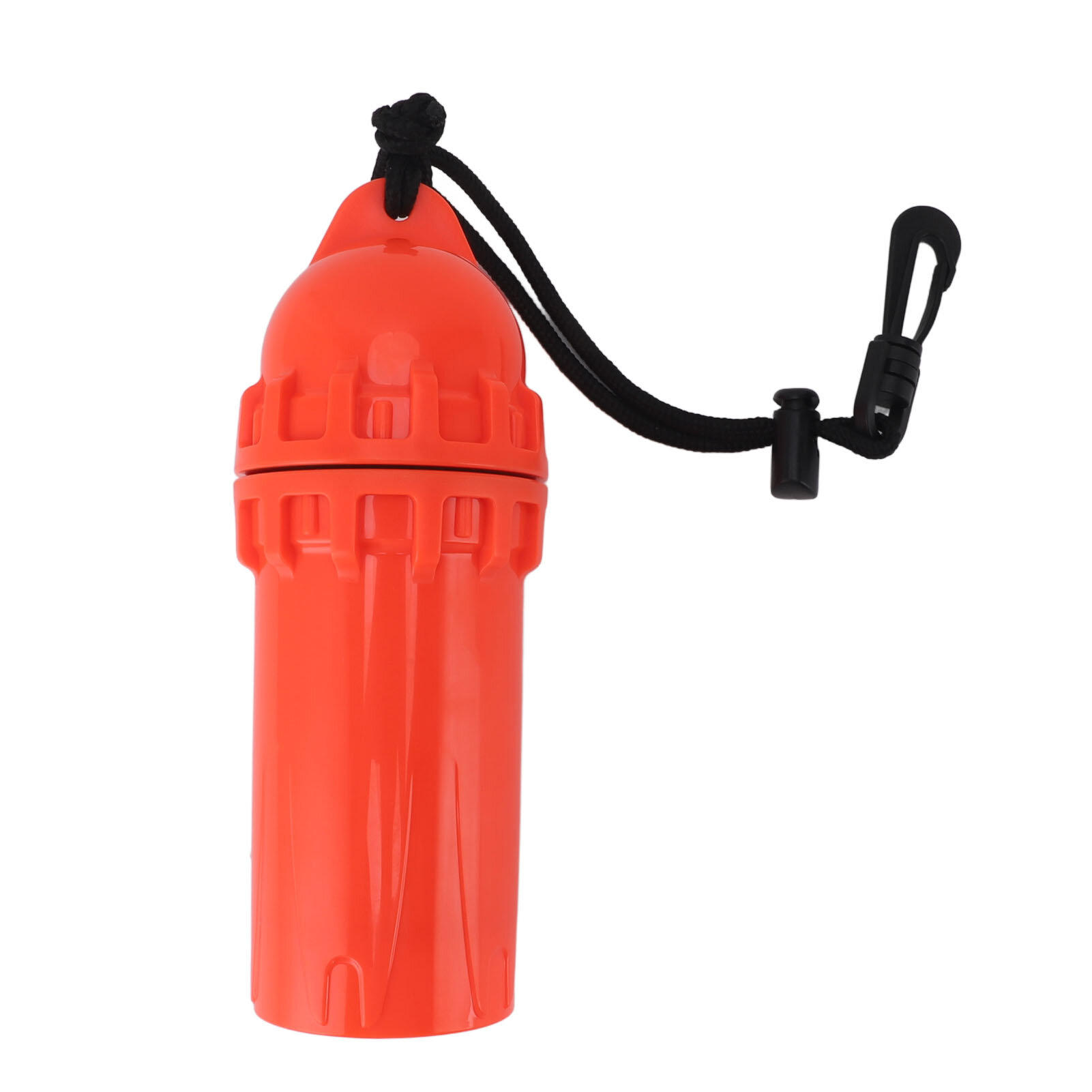 Scuba Diving Snorkeling Dry Box Underwater Waterproof Cylindrical with Clip Red