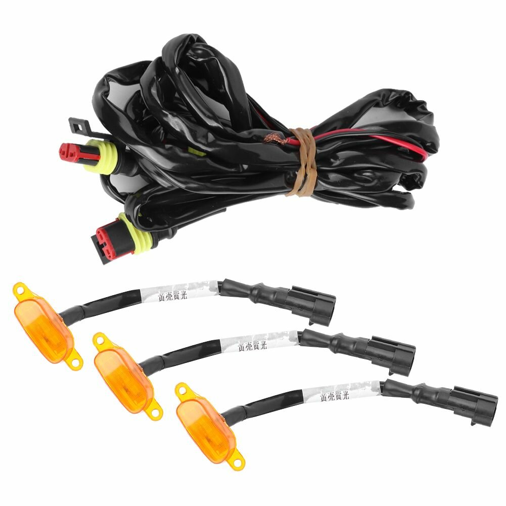 3 шт. Автомобильная решетка с подсветкой с жгутом высокой яркости, подходит для Ford F 150 Raptor 2010 2014 2017 upЖелтая линза Желтый свет