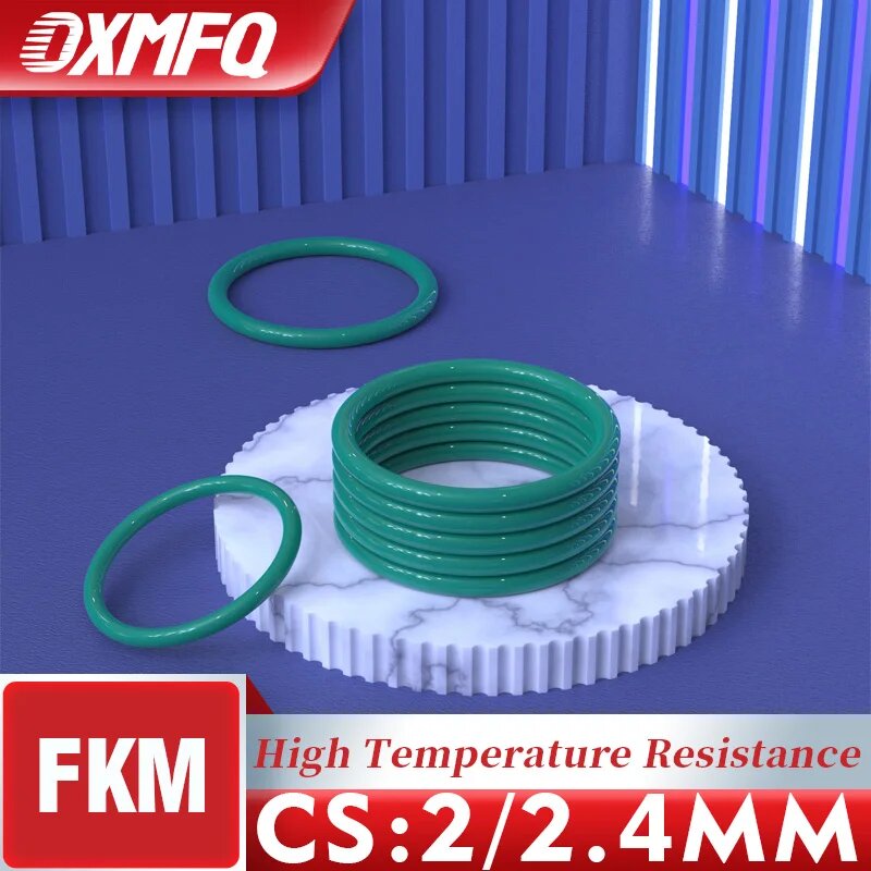 Зелёное фторопластовое уплотнительное кольцо CS2/2.4 мм OD5-150 мм OD15xCS2.4-30pcs — фото 1