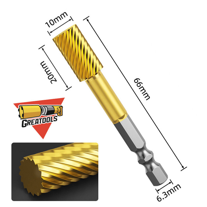 Борфреза по металлу твердосплавная, цилиндрическая, тип-А, 10*20 мм