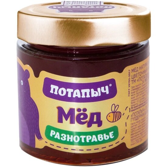 Мёд Потапычъ разнотравье 250 г