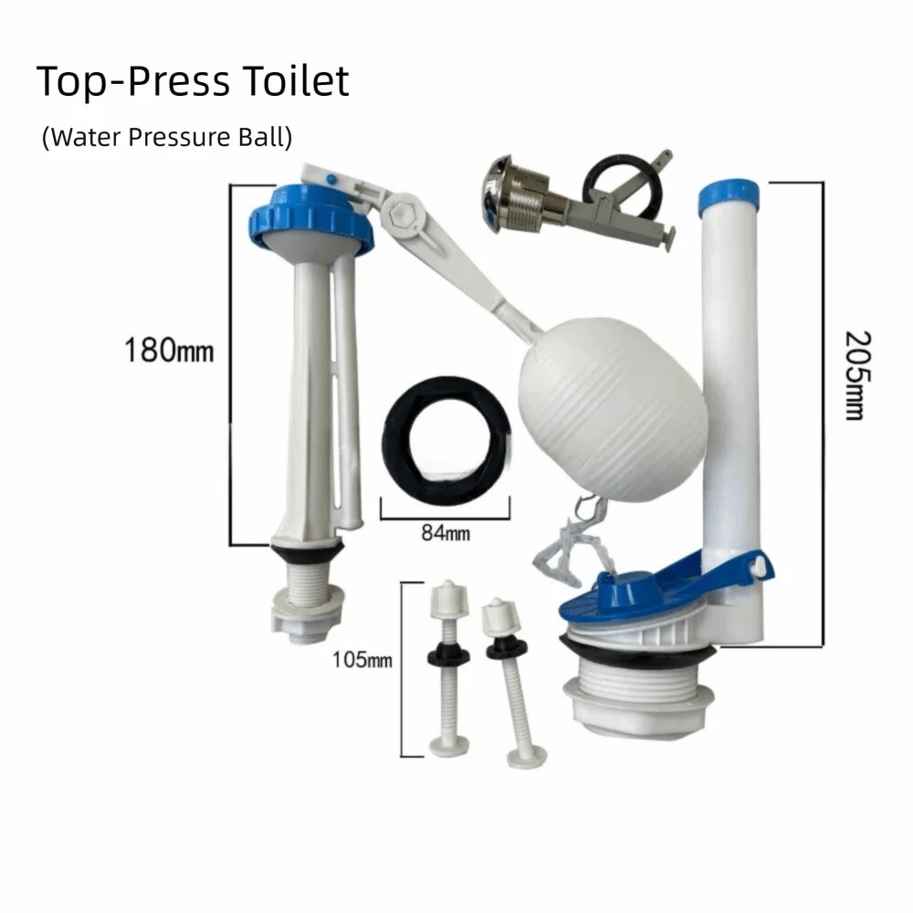 Впускной клапан бака для туалетной воды, синий и белый, 1 шт.