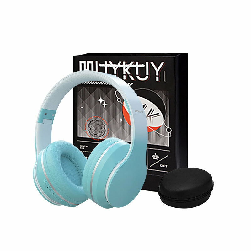 Беспроводные накладные наушники MUYKUY mk-dw075-ej-4+mk-dw001-shb