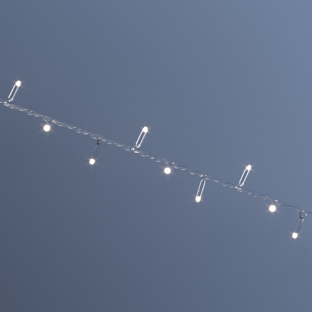 Светодиодная гирлянда ShopLEDs Светодиодная гирлянда VELA 10 м, 100 LED, 220 В, соединяемая, влагозащитный колпачок, теплая белая, прозрачный провод
