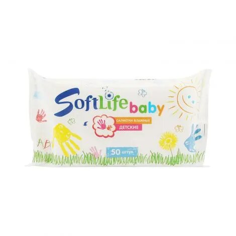 SoftLife (СофтЛайф) Салфетки влажные Беби Алоэ Вера №50