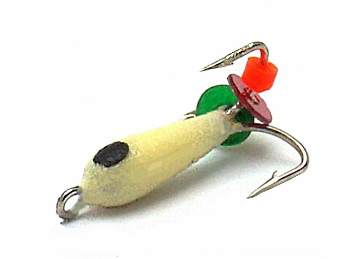 Мормышка вольфрамовая Wormix37 Чертик с фосфором d-2,5 0,5гр (119) 1шт)