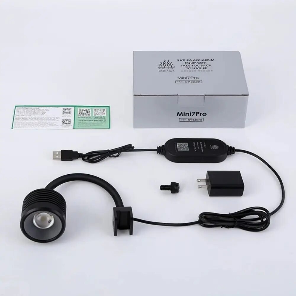 Aqua Week Mini7pro-F LED светильник для аквариума 7Вт EU Plug, Mini7pro-F