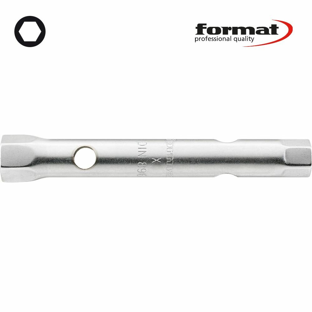 Ключ гаечный торцевой двусторонний CrV 46х50 мм Format 5772 0100 Fplus