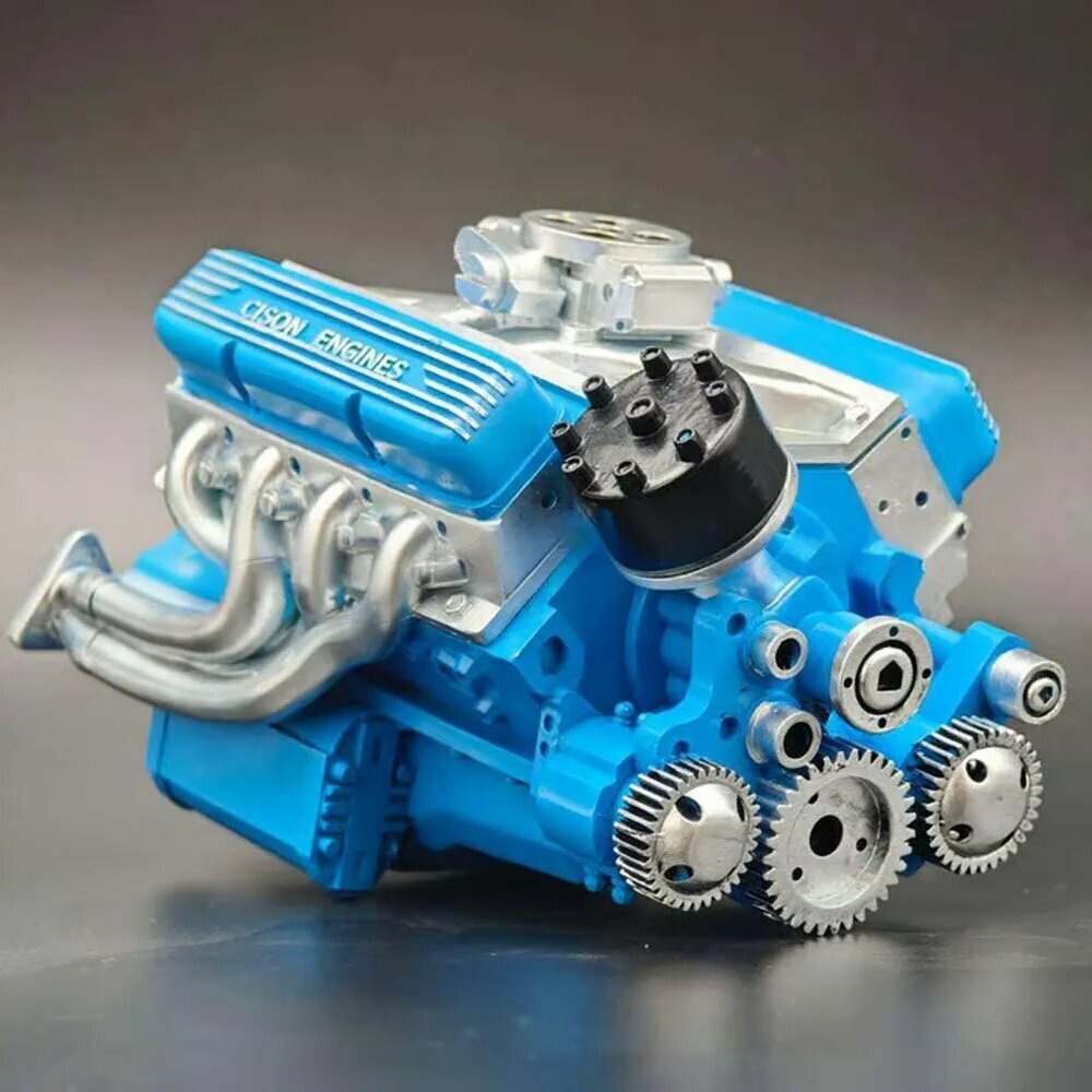 Бензиновый двигатель OHV V8 (1/6 масштаб) 44 см - Детальный конструктор для моделизма