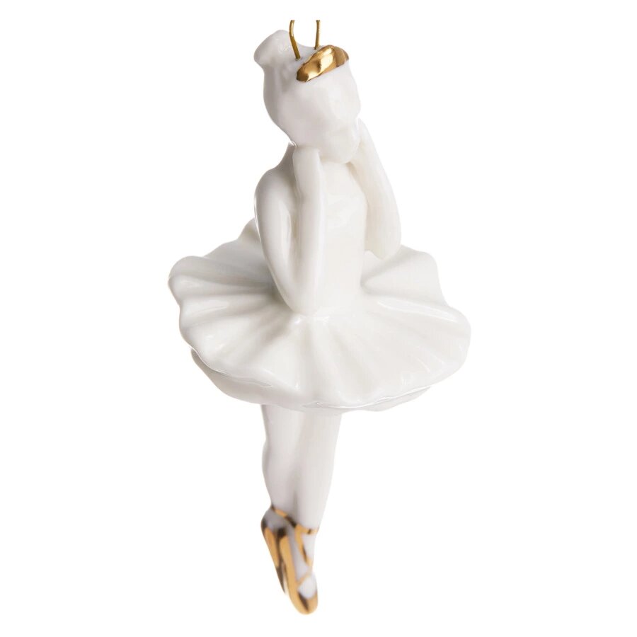 Елочное украшение Decor de table Балерина 3,6х3х8,5 см , фарфор