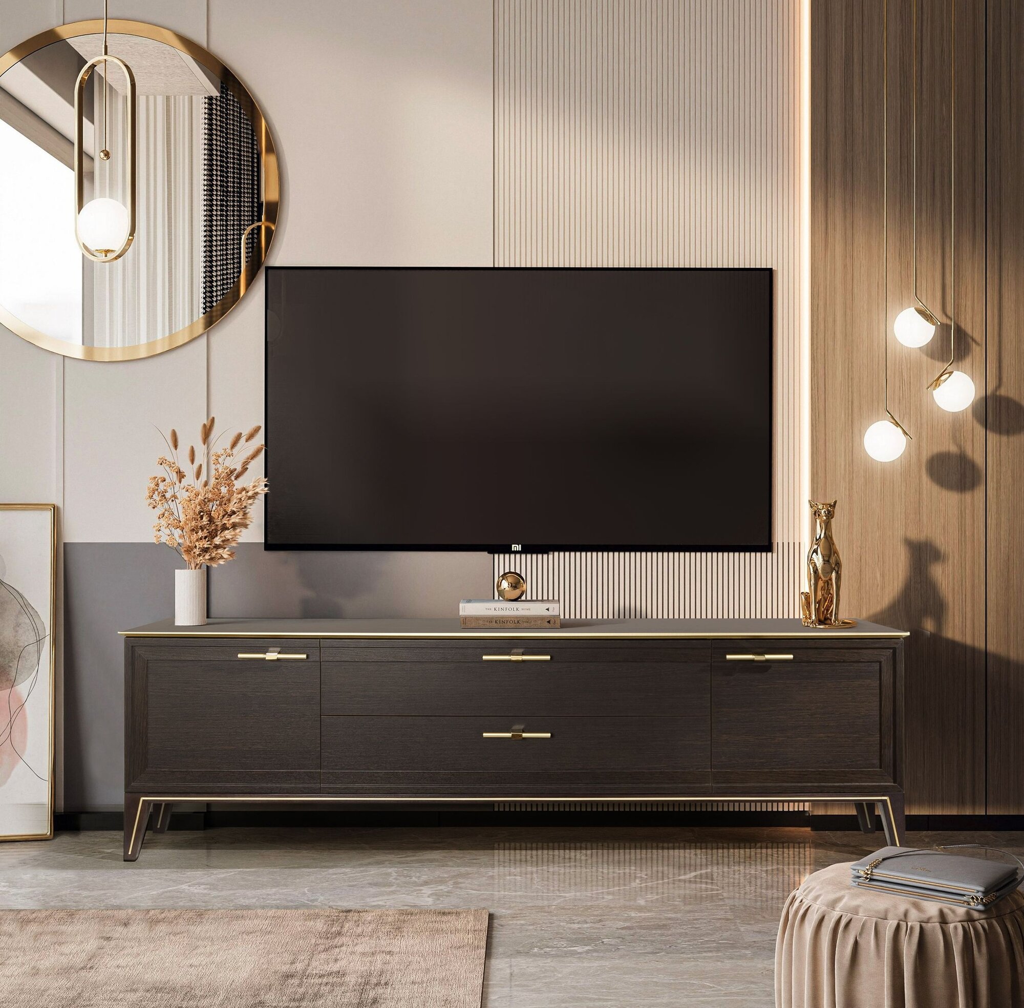 Комод ТВ Dana Palmari P4140, на 2000 мм, МДФ/ЛДСП, цвет венге