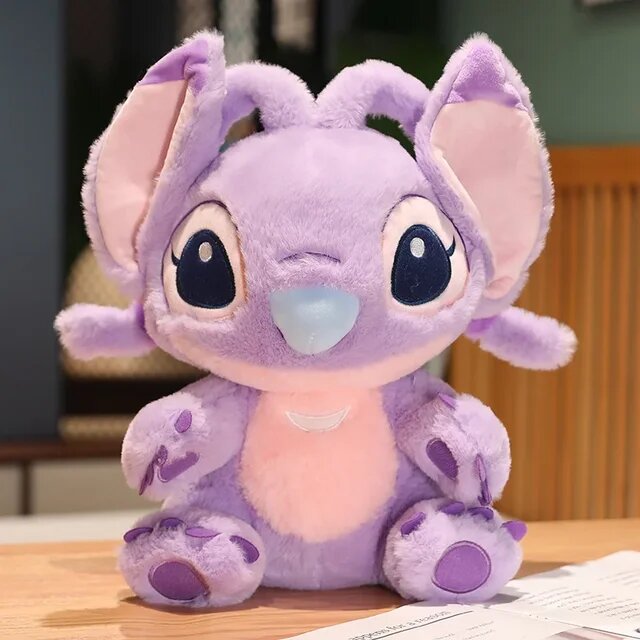 Мягкая игрушка Disney Lilo and Stitch, плюшевая игрушка Stitch, милая рождественская подушка Stitch, мягкий плюшевый ангел, рождественский подарок для девочки, Height,40-45cm