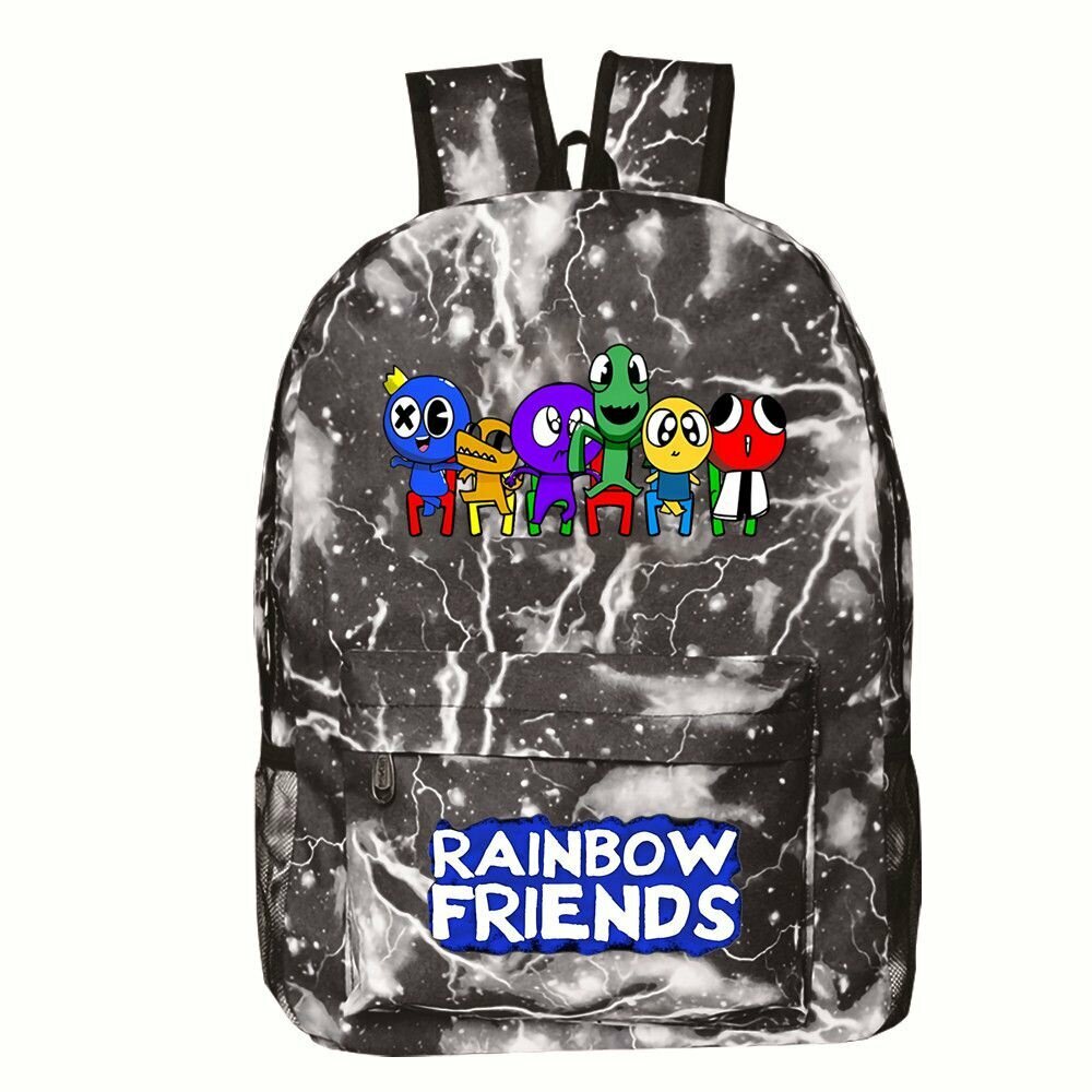 Рюкзак с принтом rainbow friends для школы черный размер 2 бренд не указан