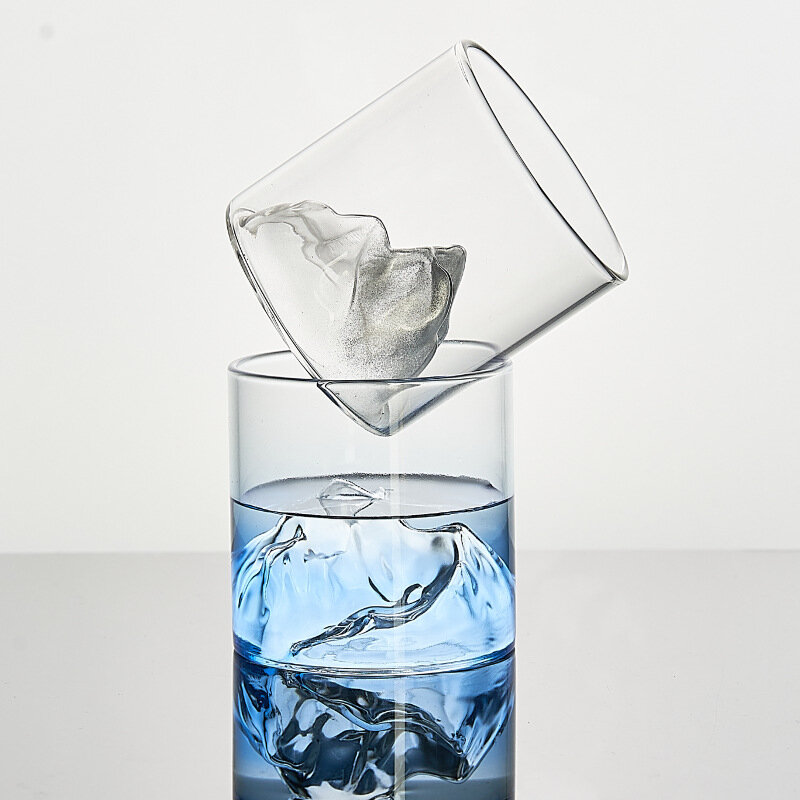 Бокал «Снежная гора», красочный бокал для вина с изображением горы Фудзи, бокал «Виски-гора», бокал с видом на горы, изделия из стекла ручной работы.