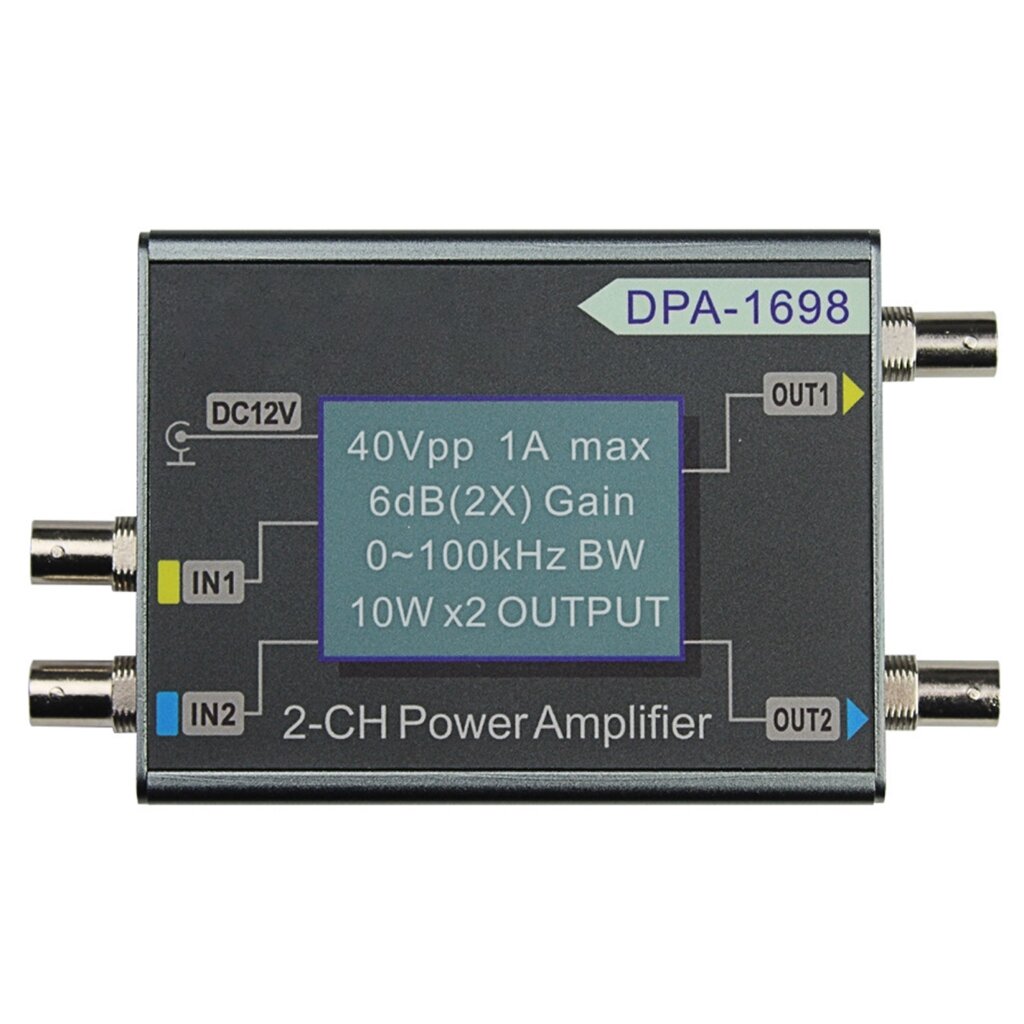 2-канальный генератор сигналов с функцией DDS, 10 Втx2, мощный усилитель, усилитель постоянного тока, 40 В, 0–100 кГц, DPA-1698