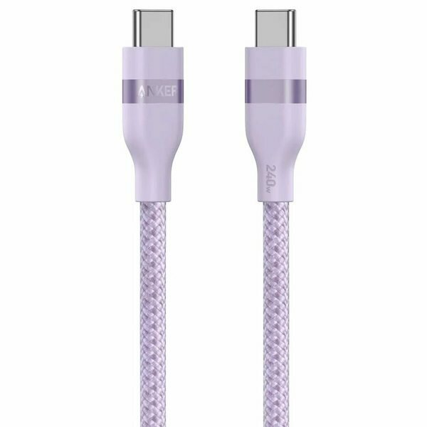 Anker USB Type-C - USB Type-C Cable (240W, Upcycled-Braided) A82E2 0.9 м, фиолетовый, кабель для зарядки