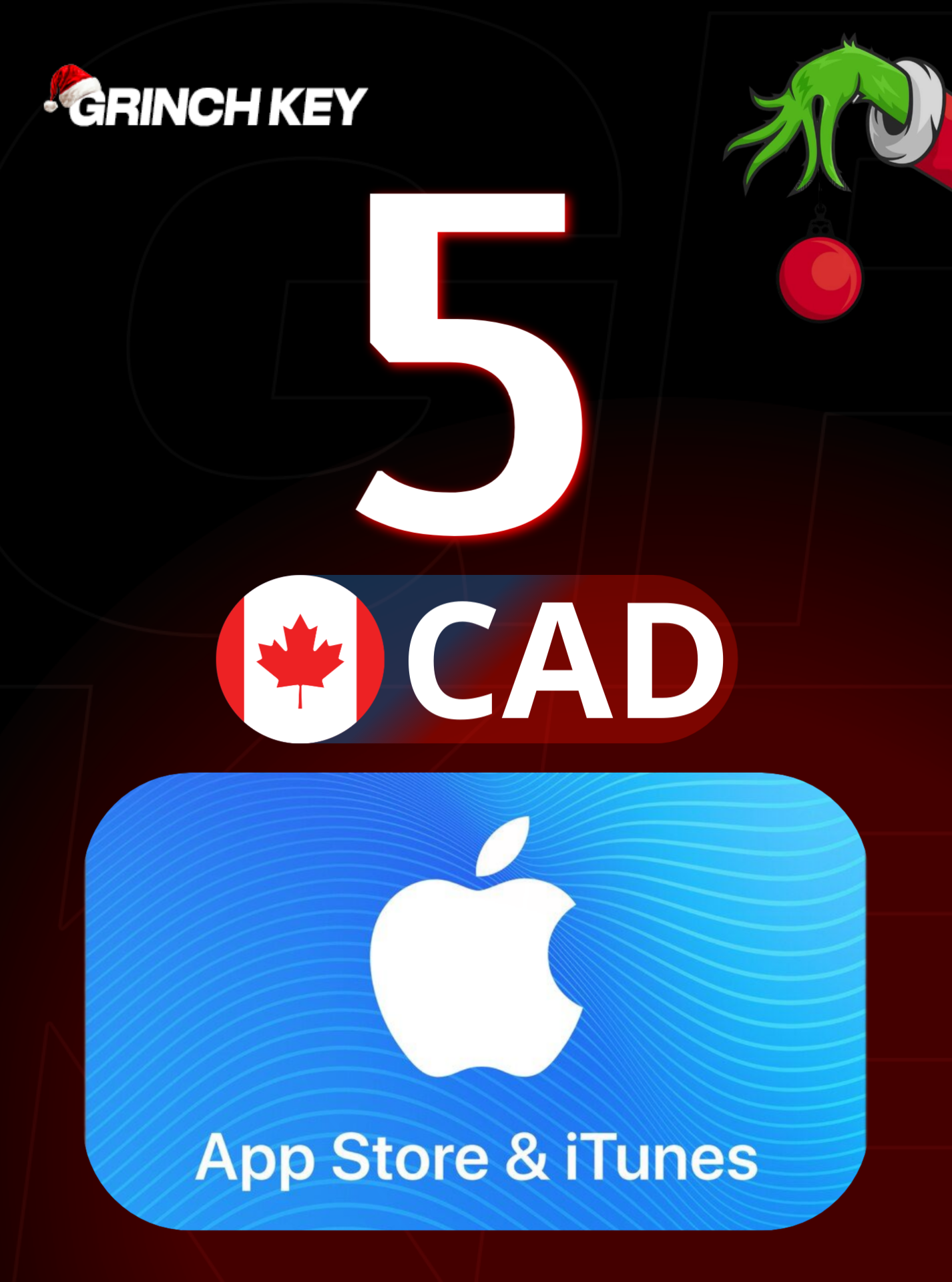 Подарочная карта Apple | Пополнение App Store&iTunes (Apple ID) | Canada (CAD) | на 5$ Канадских Долларов
