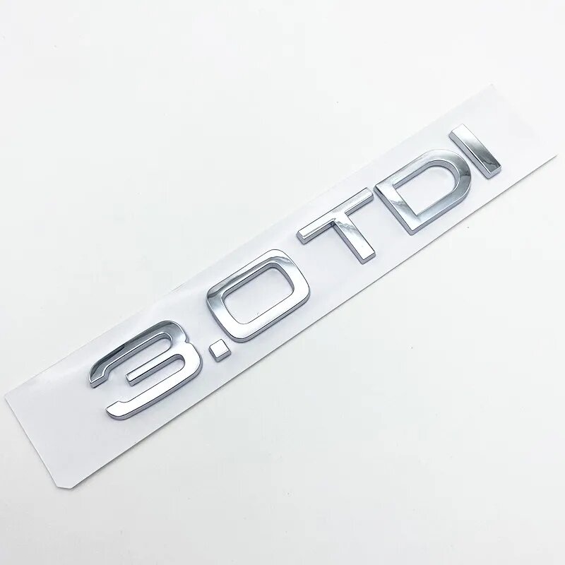 Эмблема 3.0TDI silver для Audi A1-A8 Q2-Q7