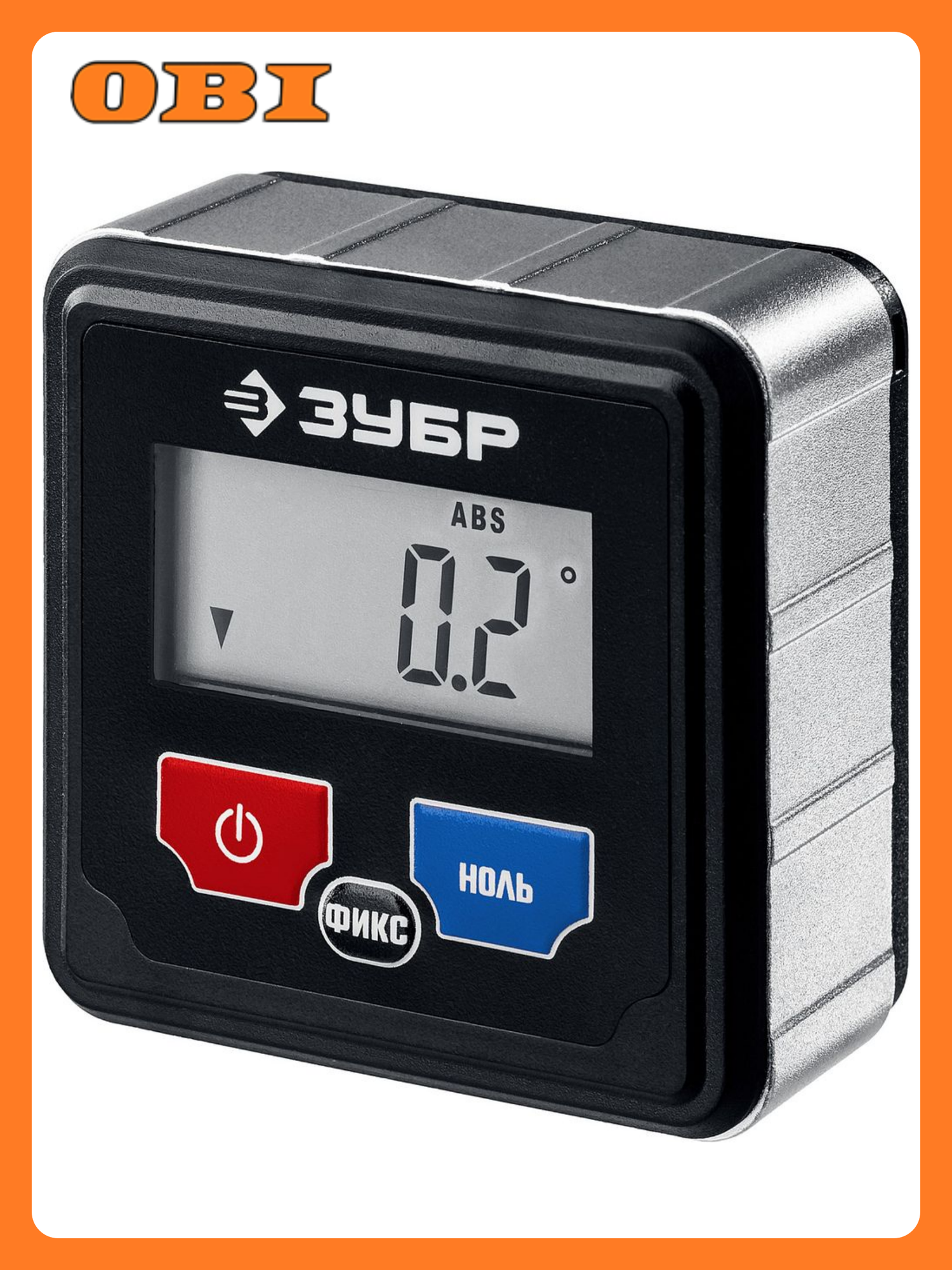 Уровень-уклономер ЗУБР, электронный, магнитный, точность измерения ±0.1°, подсветка экрана