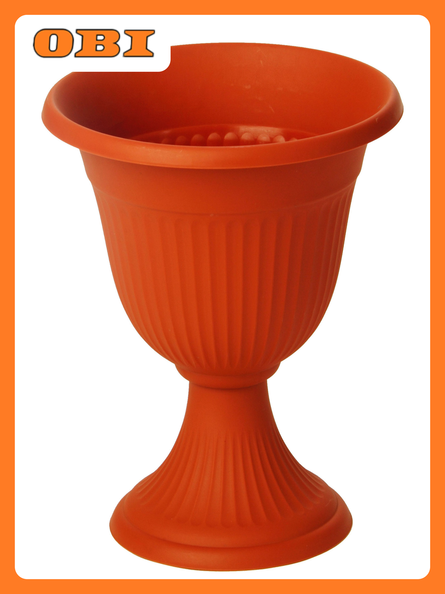 Кашпо-вазон IDEA Ливия d35 см полипропиленовый терракотовый