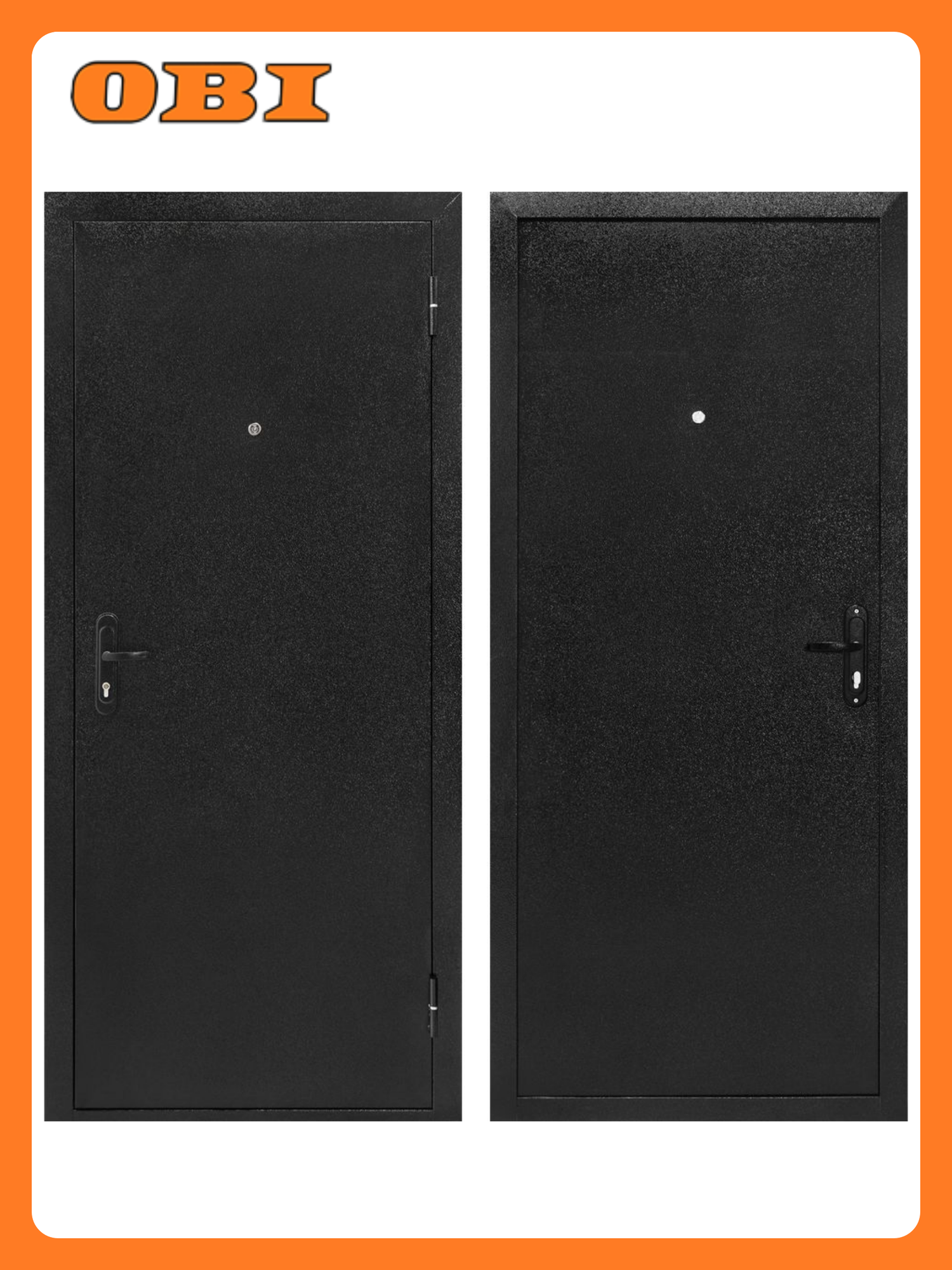 Дверь металлическая Форпост 52 860х2050, правая, сталь, черная