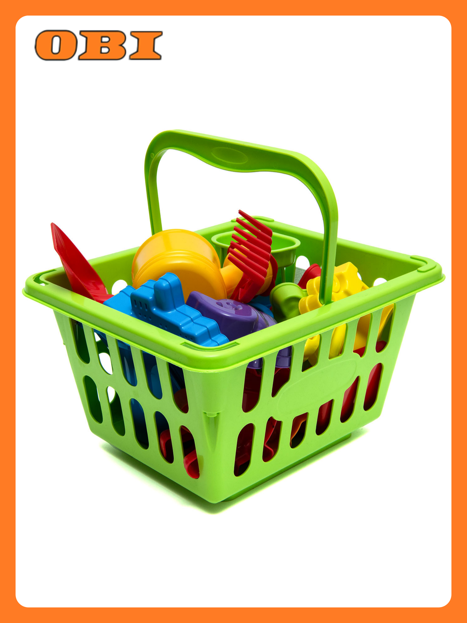 Песочный набор ZEBRATOYS, в корзинке, 17 предметов, для детей от 1 года