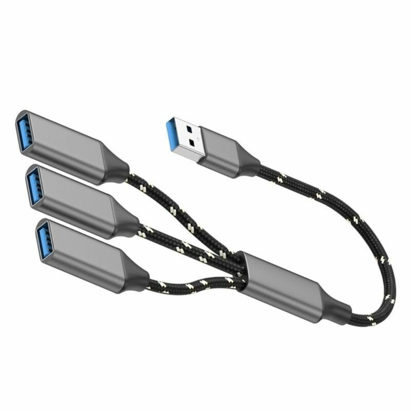 Кабель-адаптер otg для док-станции USB-3 usb2.0-USB с серой оплеткой