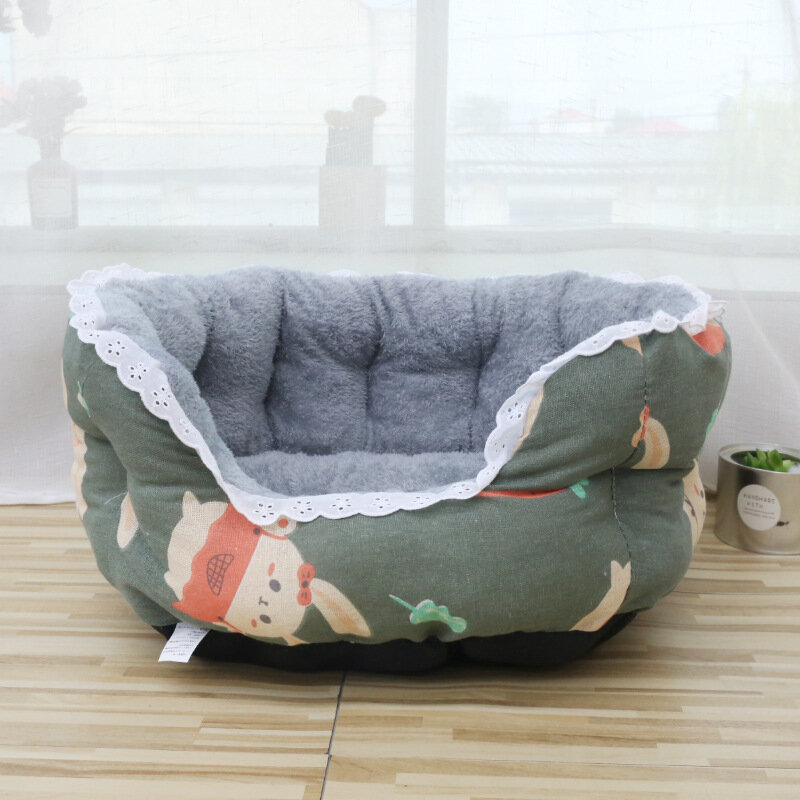Гнездо для домашних животных Высокая окружность толстый кружевной шаг молочное кошачье гнездо собака спальное гнездо