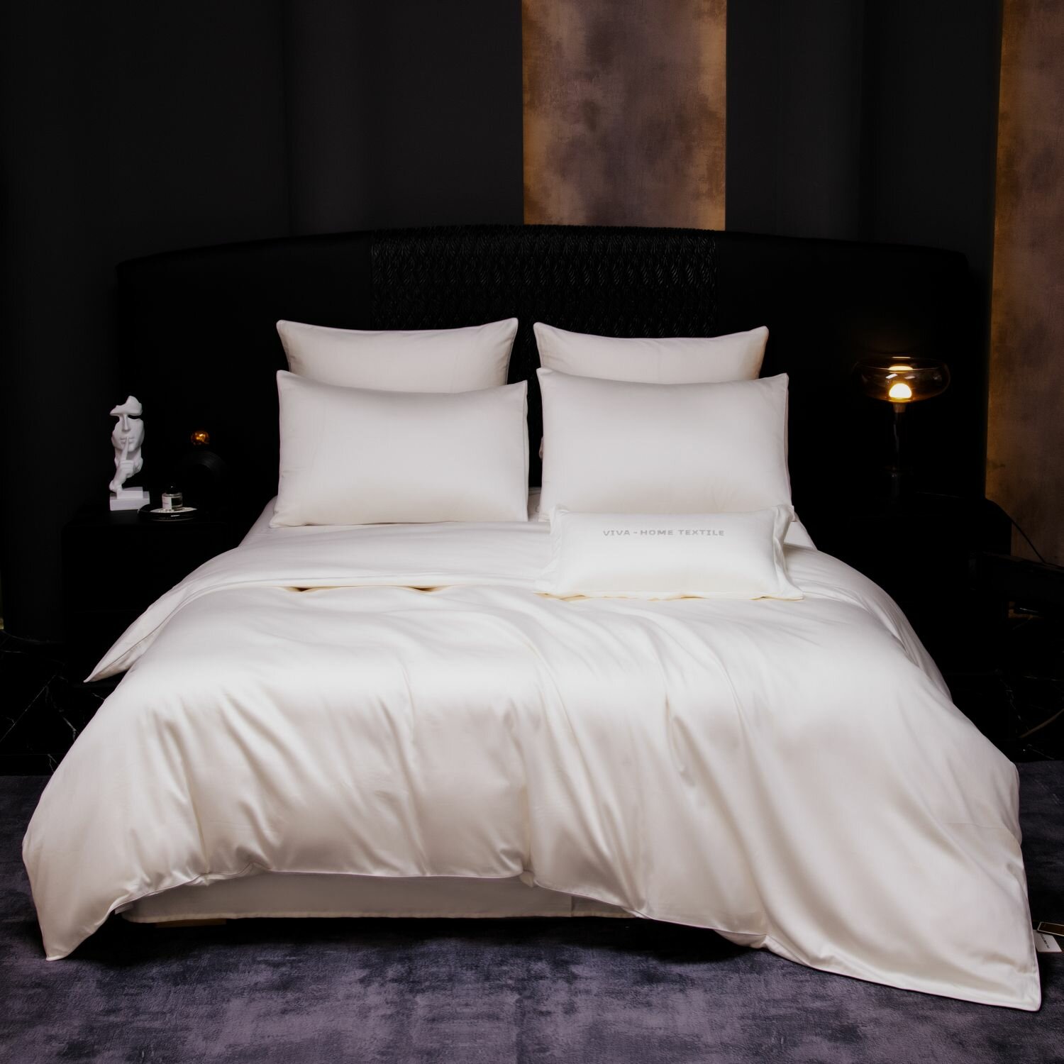 Постельное белье VIVA HOME TEXTILE, сатин, 100% Египетский Хлопок, Евро-Стандарт,