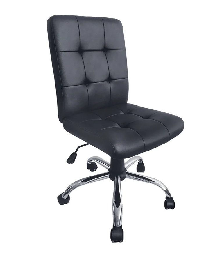 Кресло Helmi HL-M08 "Squared", экокожа черная, механизм качания, без подлокотников