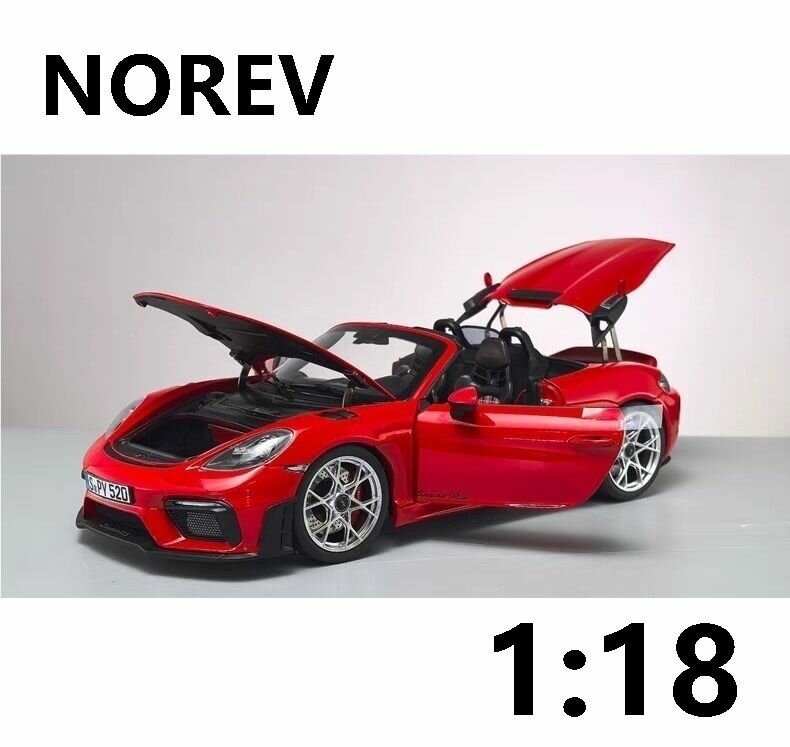 NOREV 1:18 Porsche 718 Spyder RS 2023 Имитационная модель автомобиля из сплава.