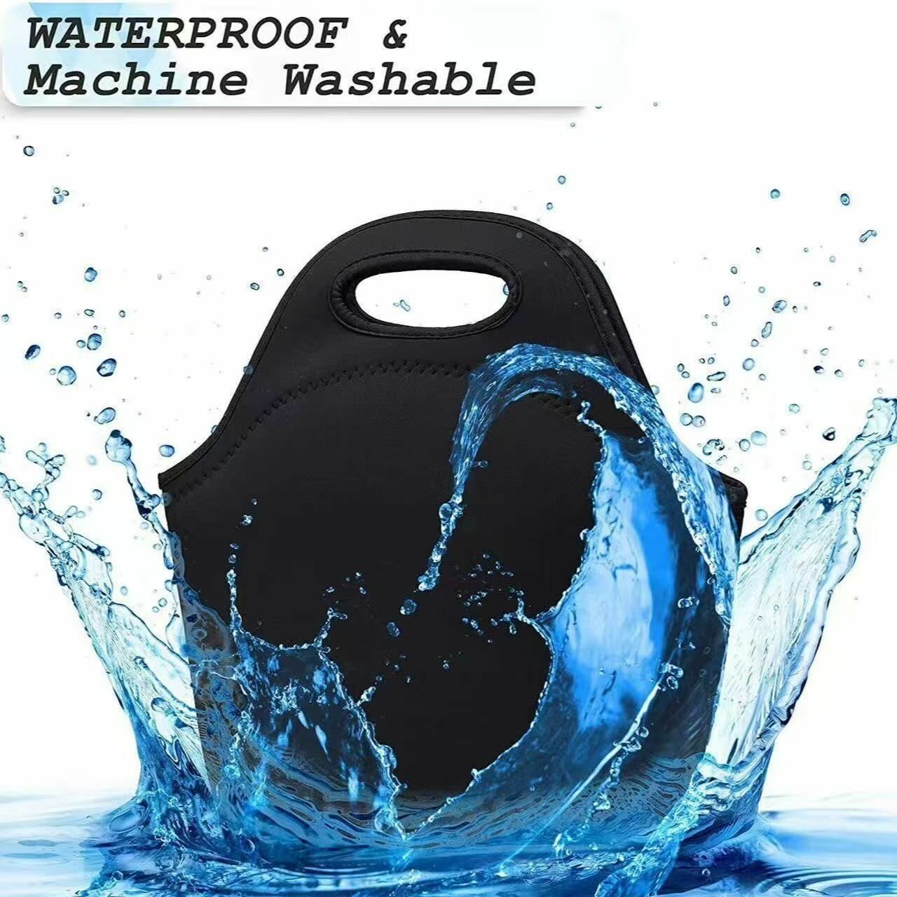 Термосумка для ланч-бокса Evrosumka, объем 6 литров, цвет черный, сумка для обеда из неопрена