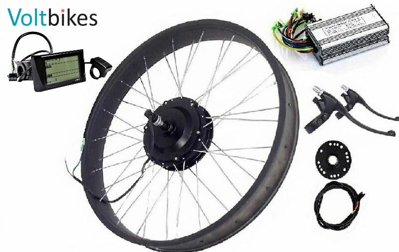Мотор-колесо для фэтбайка переднее редукторное, 24" 500Вт, LCD SW900, 135мм, набор (KT-DDK)