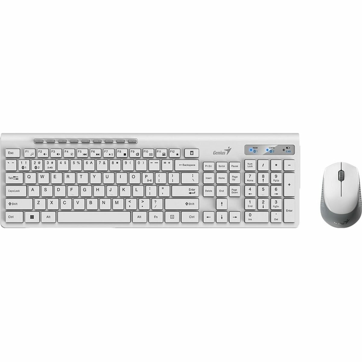 Набор клавиатура+мышь Genius SlimStar 8230, беспроводной, белый (2025088), 10 уп.