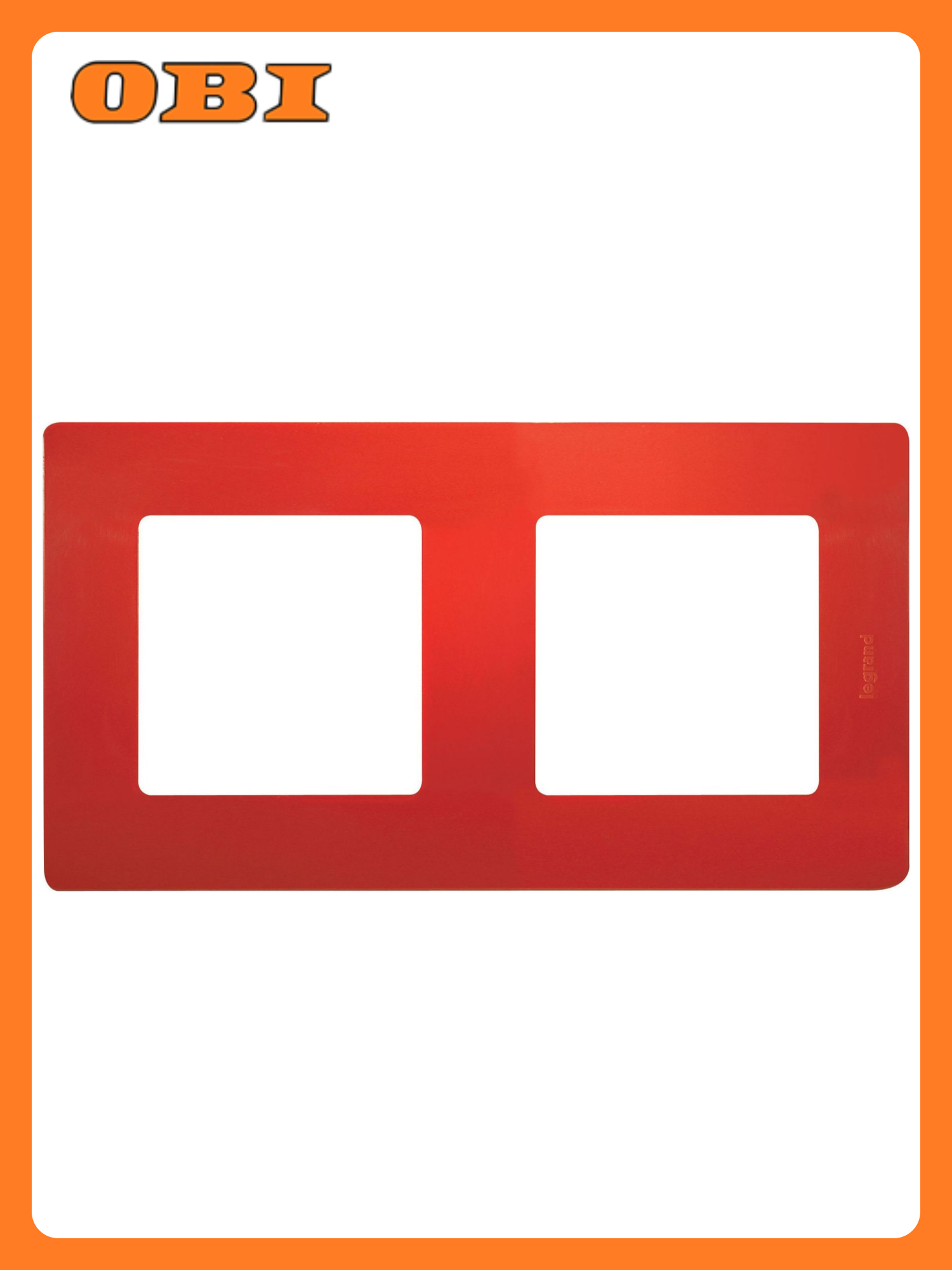 Рамка Legrand Etika 672532, красный, ABS пластик, IP20, скрытый монтаж