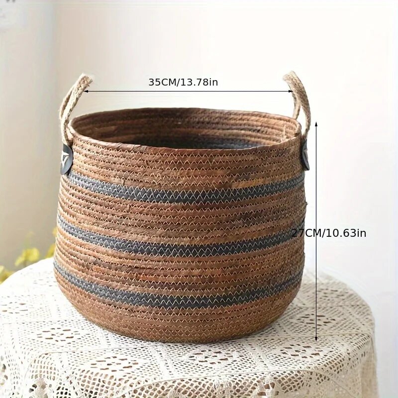 Большие тканые корзины из банановой веревки Large Size-35x27