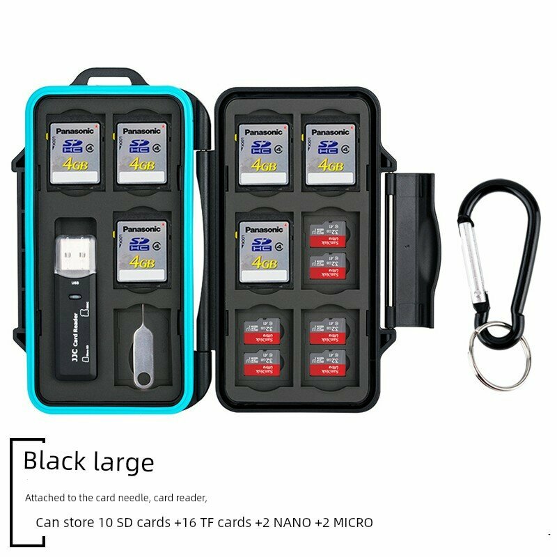 Премиум-кейс с USB 3.0 для хранения SD, TF, Nano и Micro карт: вместимость 10 SD, 16 TF, 2 Nano, 2 Micro