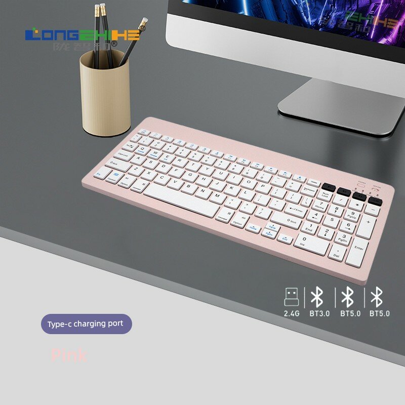 14-дюймовая беспроводная клавиатура и мышь с двумя режимами работы (2.4G и Bluetooth), подходящие для планшетов, iPad,