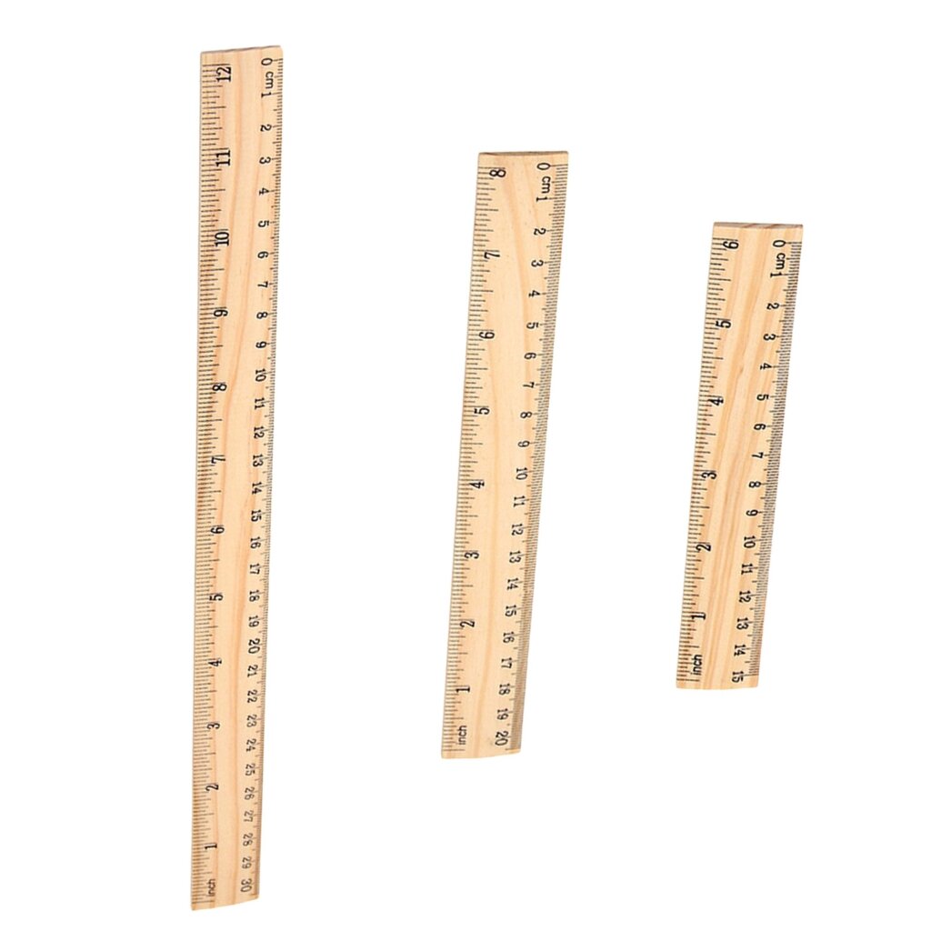 3 шт. Многофункциональная деревянная линейка для студентов и архитекторов