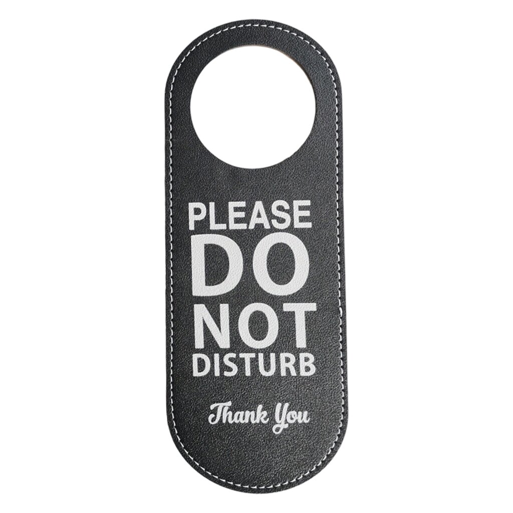 Многоразовая двусторонняя офисная дверная табличка из искусственной кожи для обеспечения конфиденциальности конференц-зала, подвесная табличка "Не беспокоить, стучите, пожалуйста"