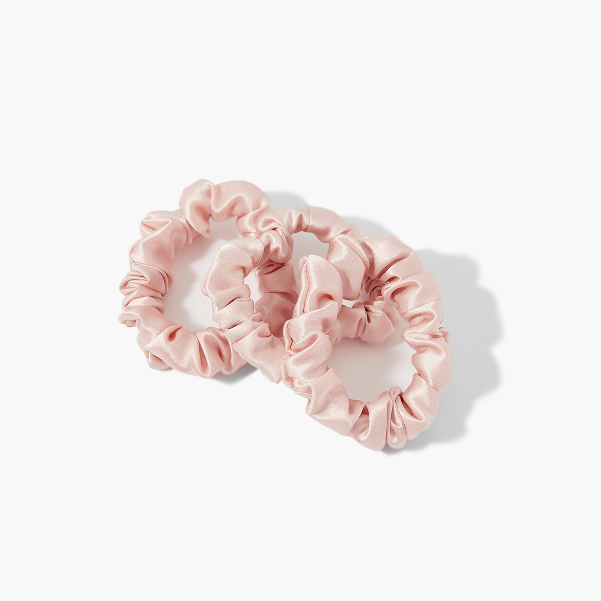 Шелковые резинки для волос средние Ayris Silk, цвет розовая пудра, набор 3 шт.