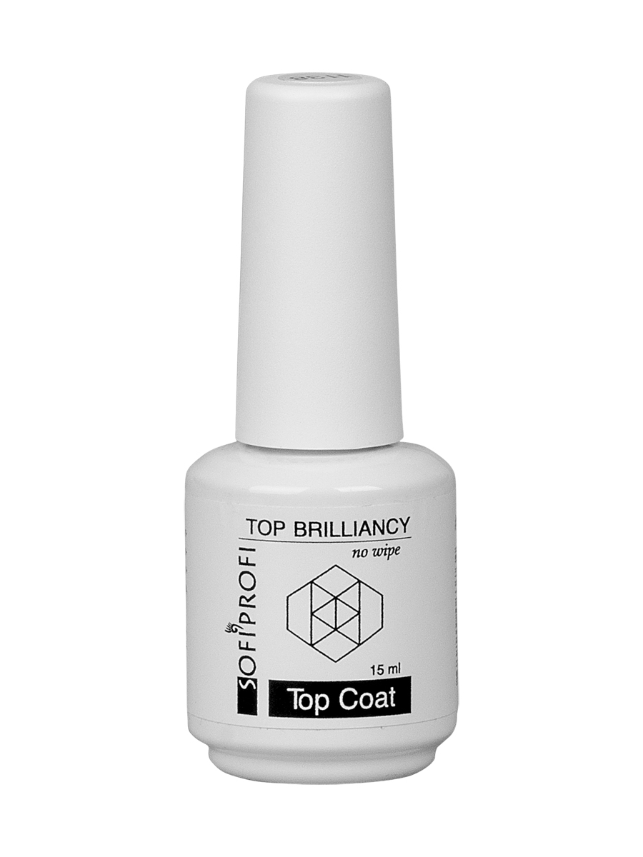 Топ-гель для ногтей без липкого слоя Brilliancy Sofiprofi Top Coat Brilliancy, 15 мл