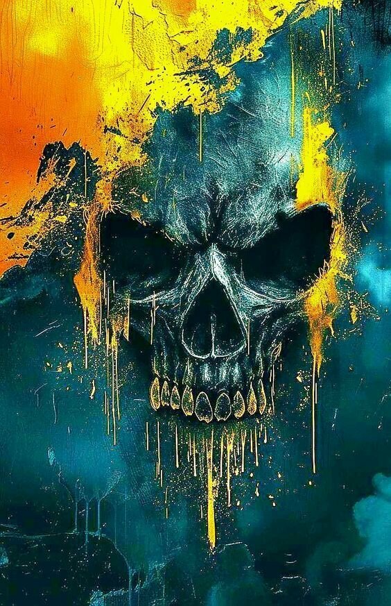 Ткань Алмазная Мозаика 40х50 без подрамника "Абстрактный Череп Арт Красота". Алмазная вышивка. Роспись стразами. Творческий набор для взрослых и детей.