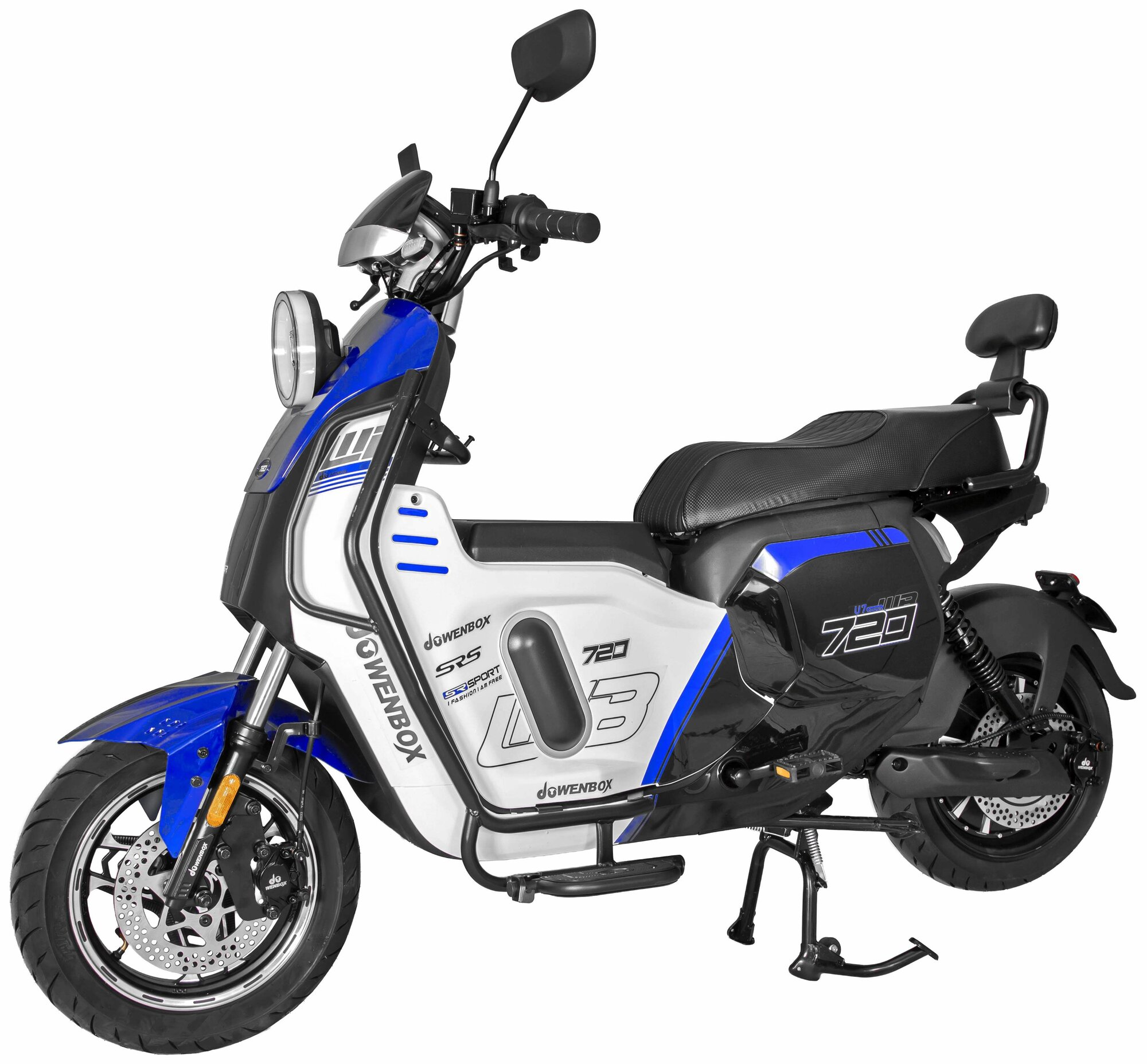 Электроскутер WENBOX U7 2000W (52V/72Ah) железофостфатная АКБ - Синий