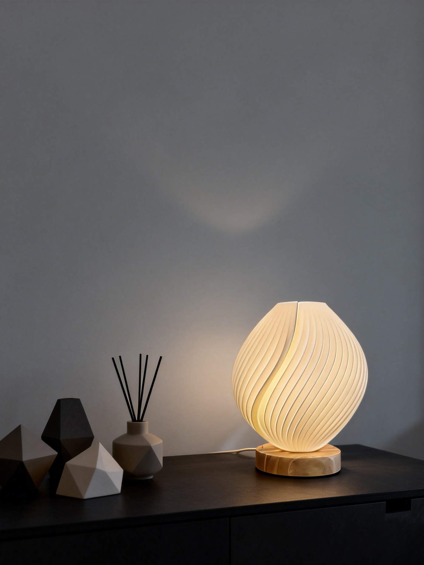 3D настольная лампа | Питание от USB | Экологичный композитный материал ABS PLA | Текстура бутонов