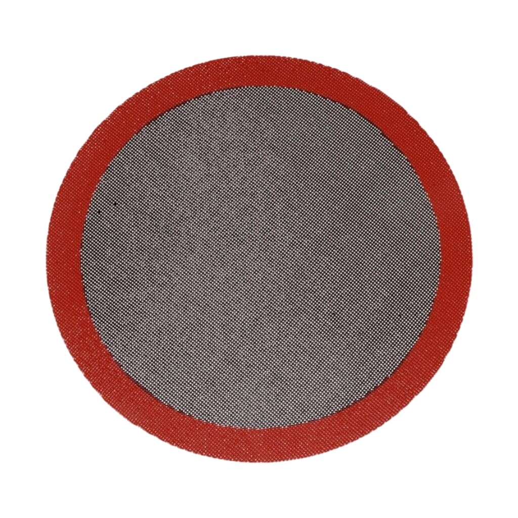 Силиконовый полый коврик для выпечки, коврик для формы из высокотемпературного волокна-круглый черный фон с красными краями